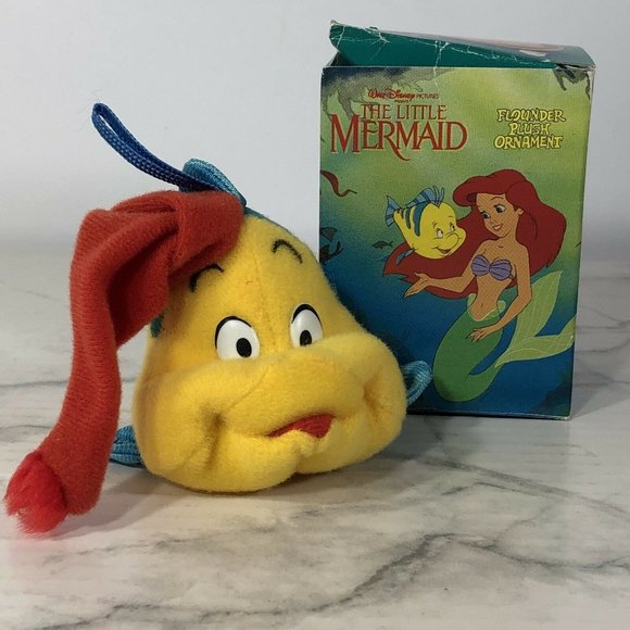 Disney | Holiday | Disney The Little Mermaid Flounder Plush Christmas ...